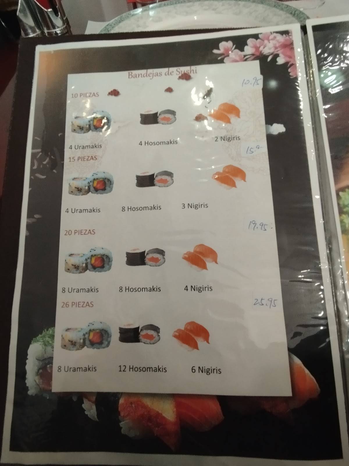 Carta de Restaurante Chino Xin Xin, San Cristóbal de La Laguna