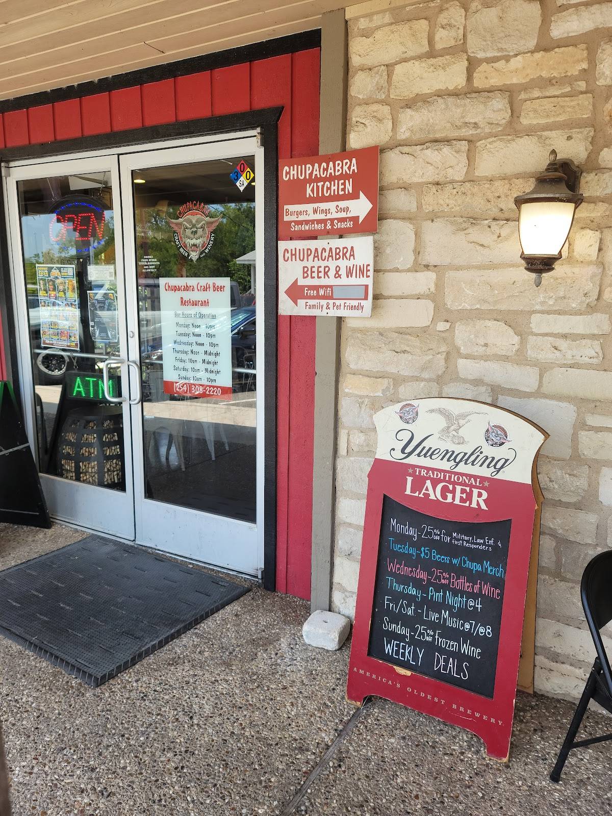 Menu at Chupacabra Kitchen restaurant, Salado