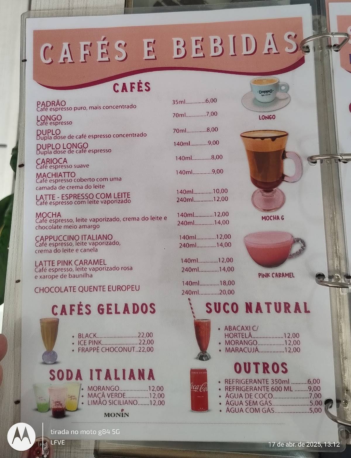 Menu em Clássico Donuts Store, Joinville