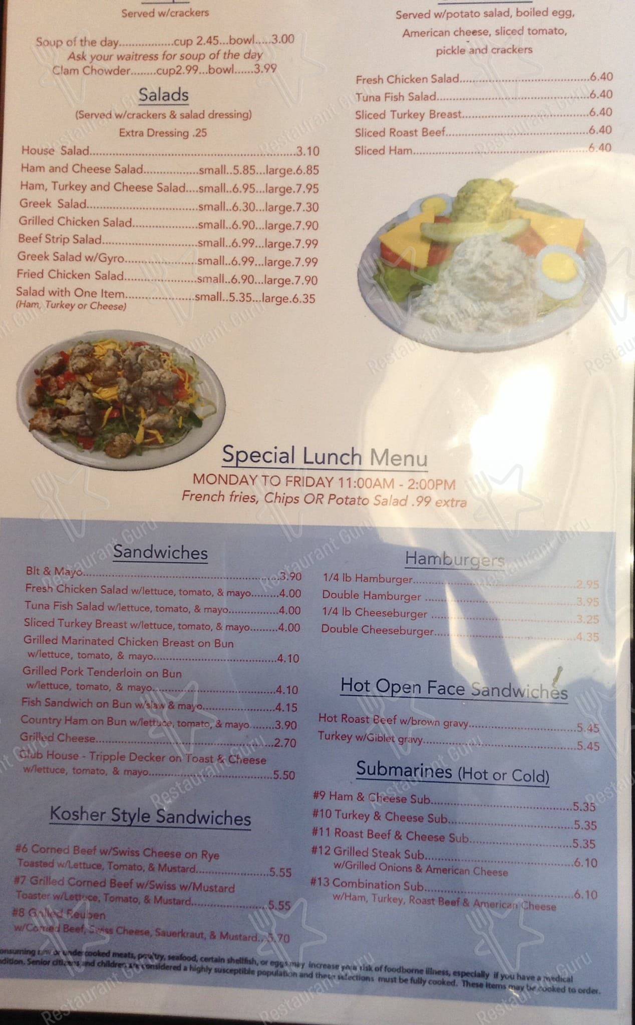 Menu at Clemmons Kitchen restaurant, Clemmons