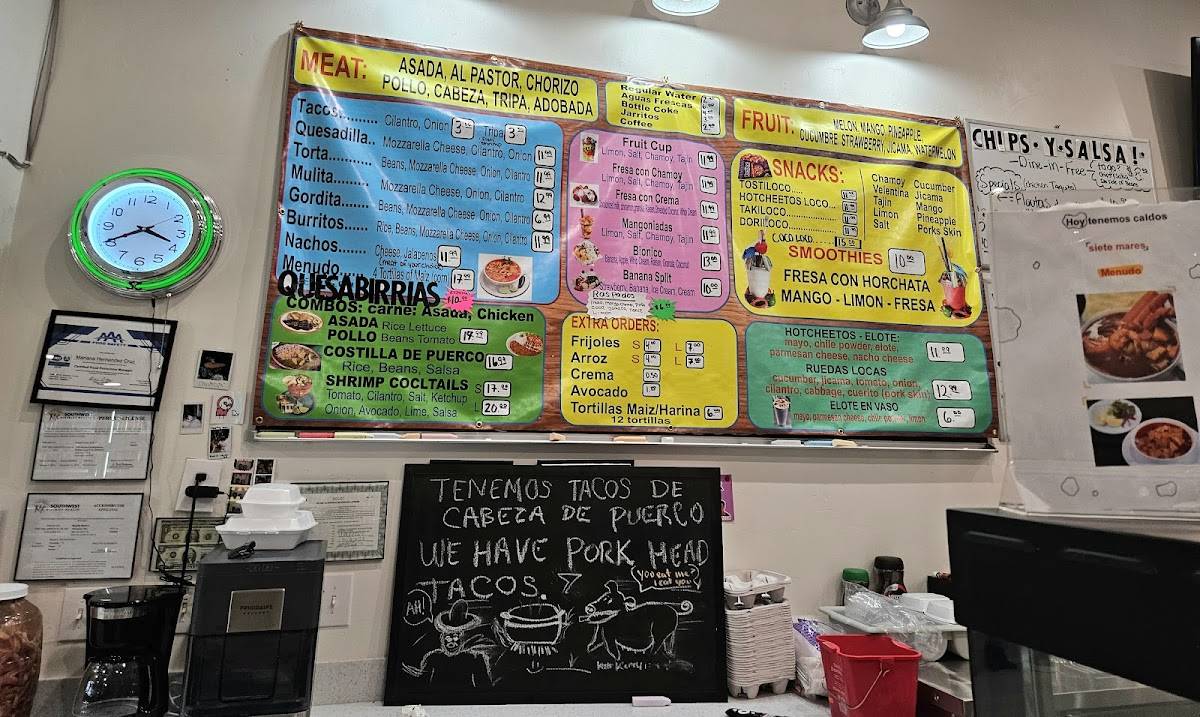 Menu at Coco loco & Frutas Locas restaurant, Fruitland