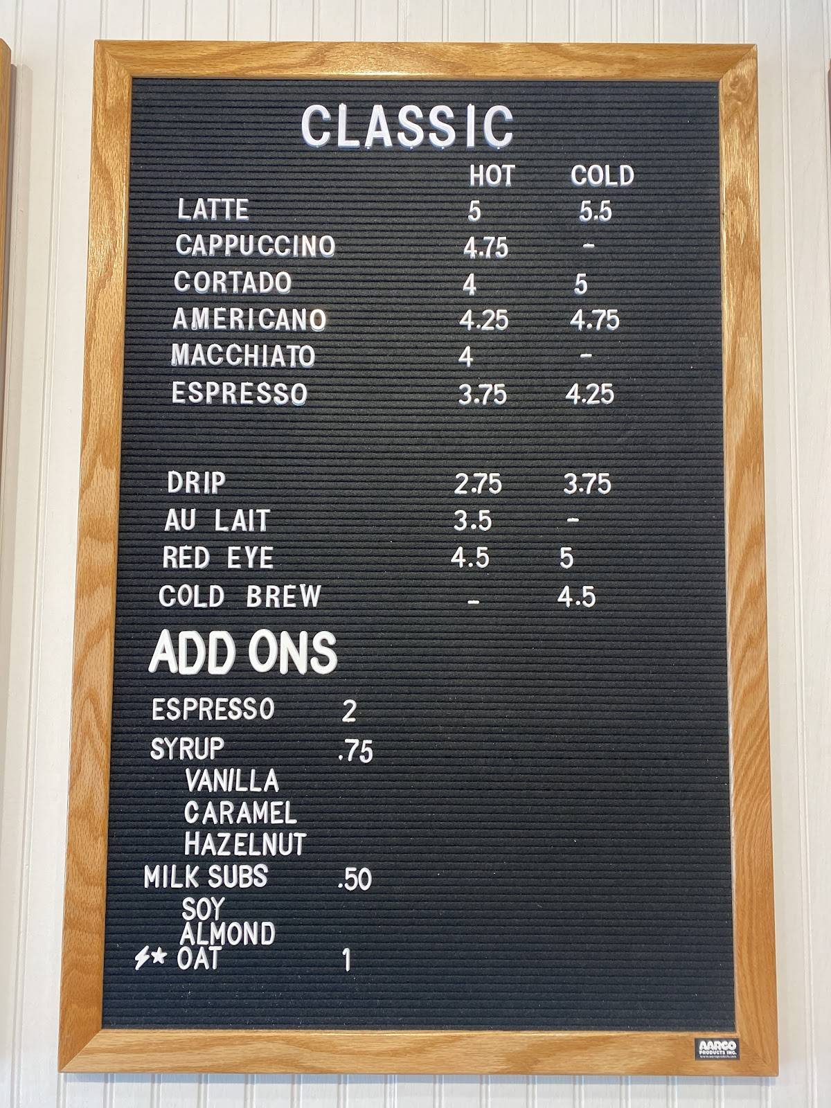 Menu at Coffee Rx, New York City, 33 E 8th St