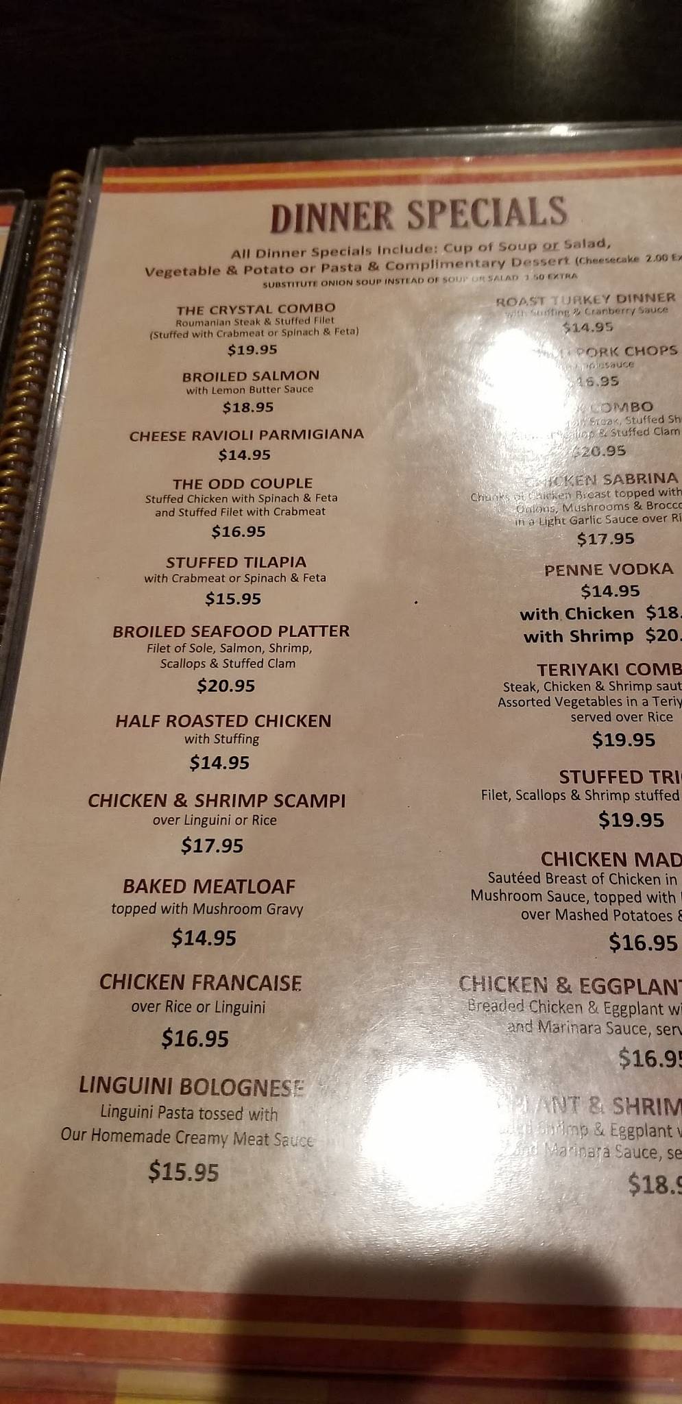 Menu at D lux Diner pub & bar, Middletown