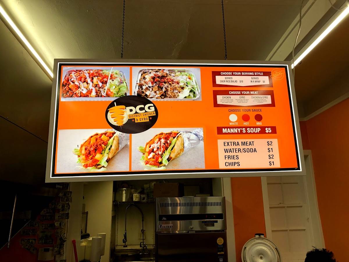 Menu at DCG - District Chicken & Gyro restaurant, Washington