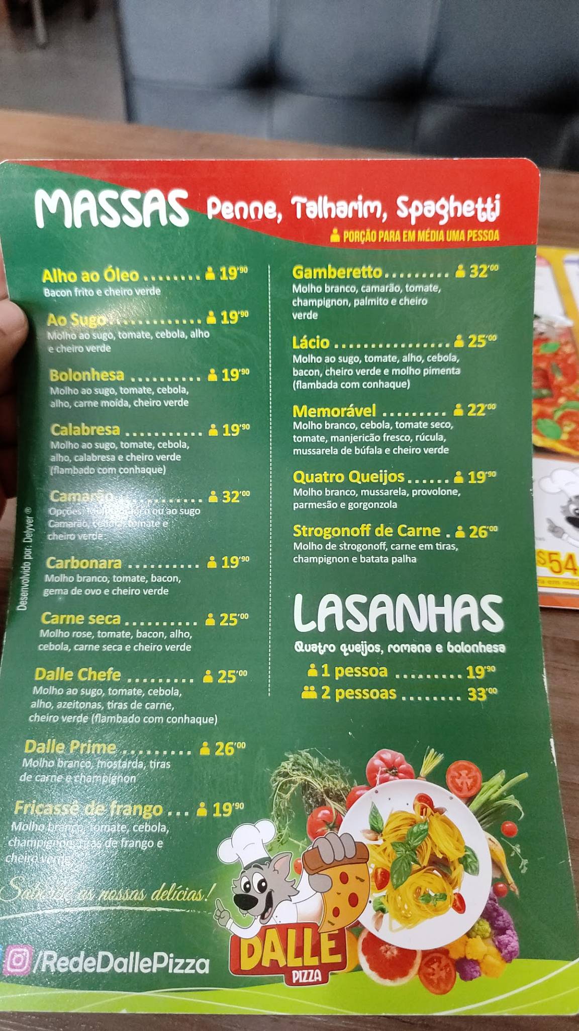 Menu em Dalle Pizza - CIC restaurante, Curitiba