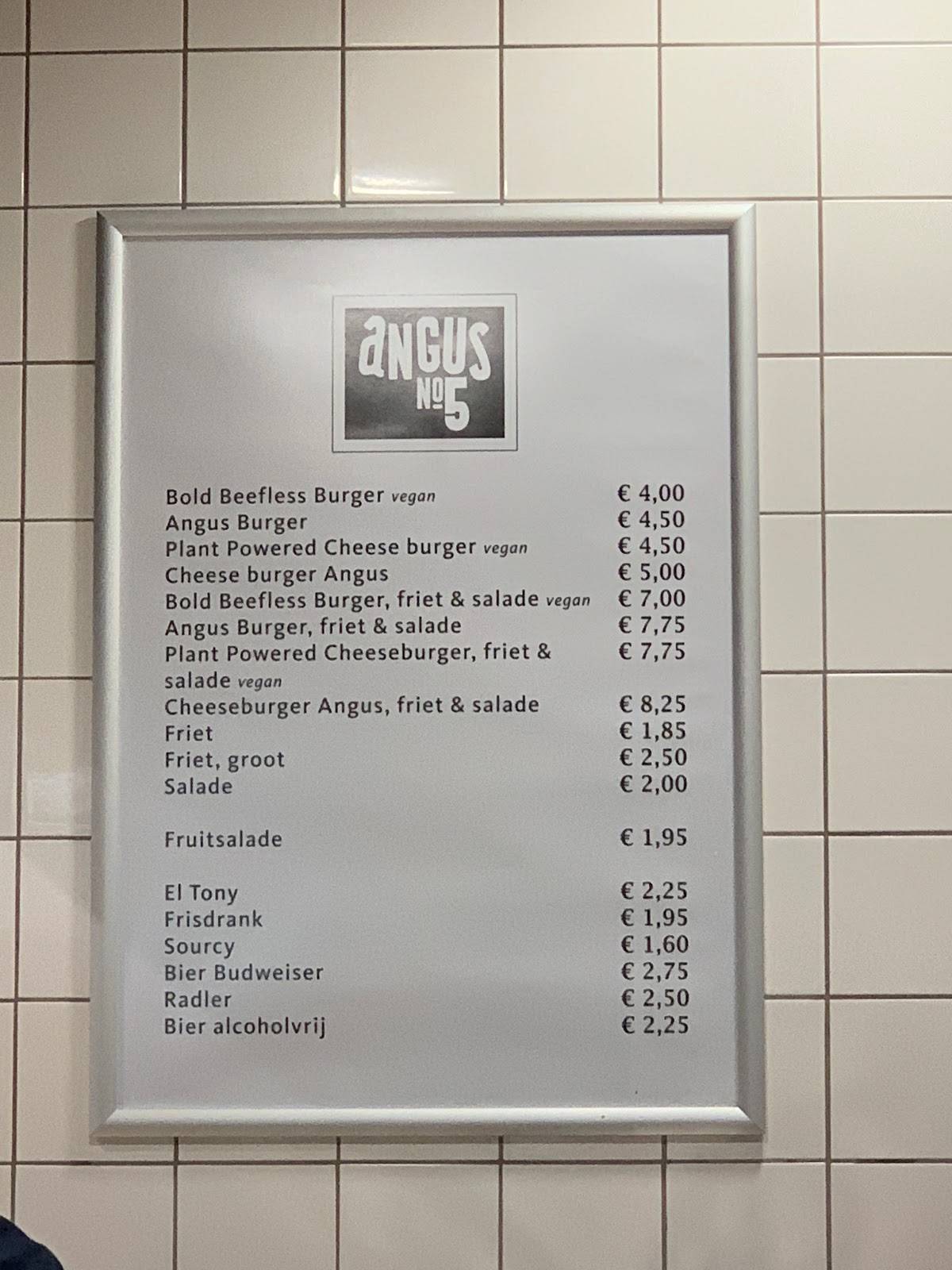 Speisekarte von De Refter, Nijmegen