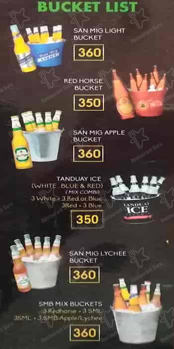 Menu at Music 21 Plaza pub & bar, Makati, Don Chino Roces Avenue
