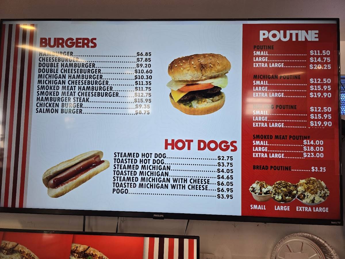 Menu at Diabo's Restaurant, Kahnawake