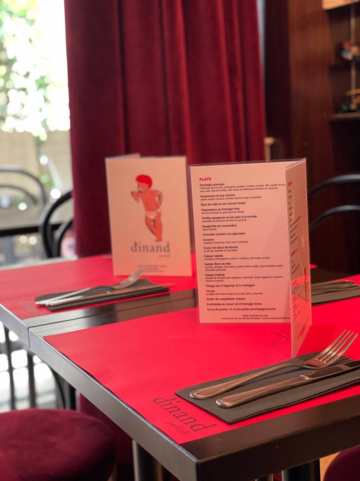 Menu at Dinand par Ferdi restaurant, Paris