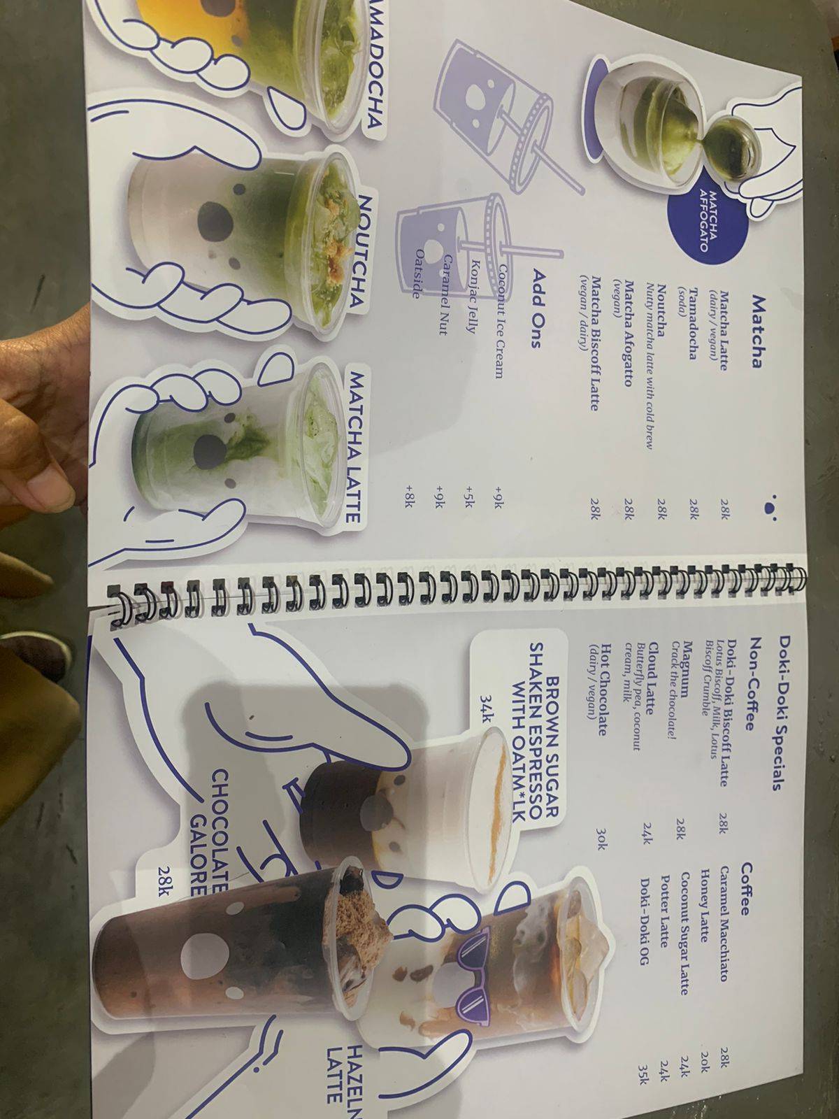 Carta del restaurante Doki Doki Coffee and Japanese Food, Semarang