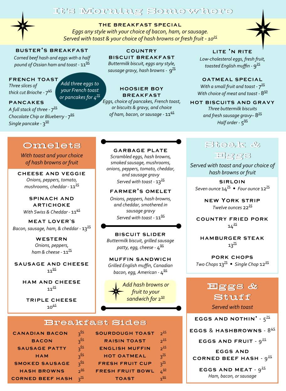 Menu at Don Hall's Hollywood Drive-In restaurant, Fort Wayne