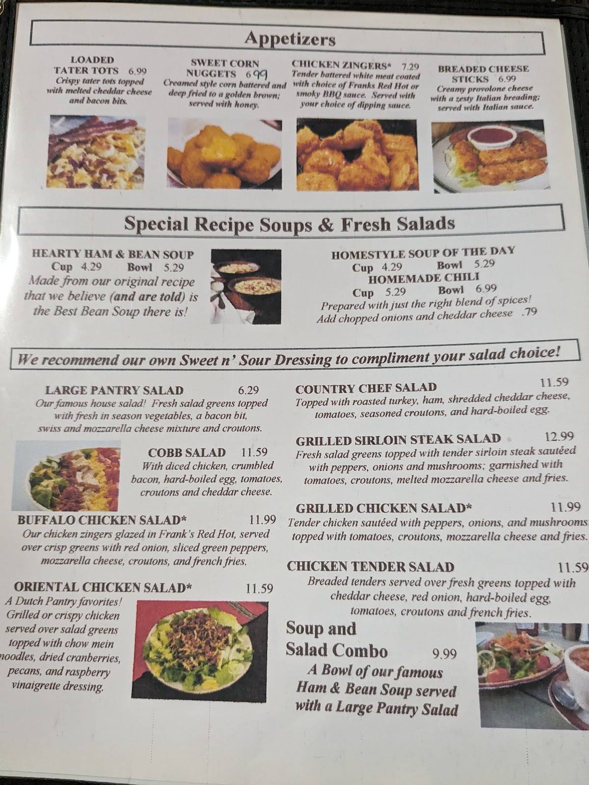 Menu at Dutch Pantry Family Restaurant, Clearfield