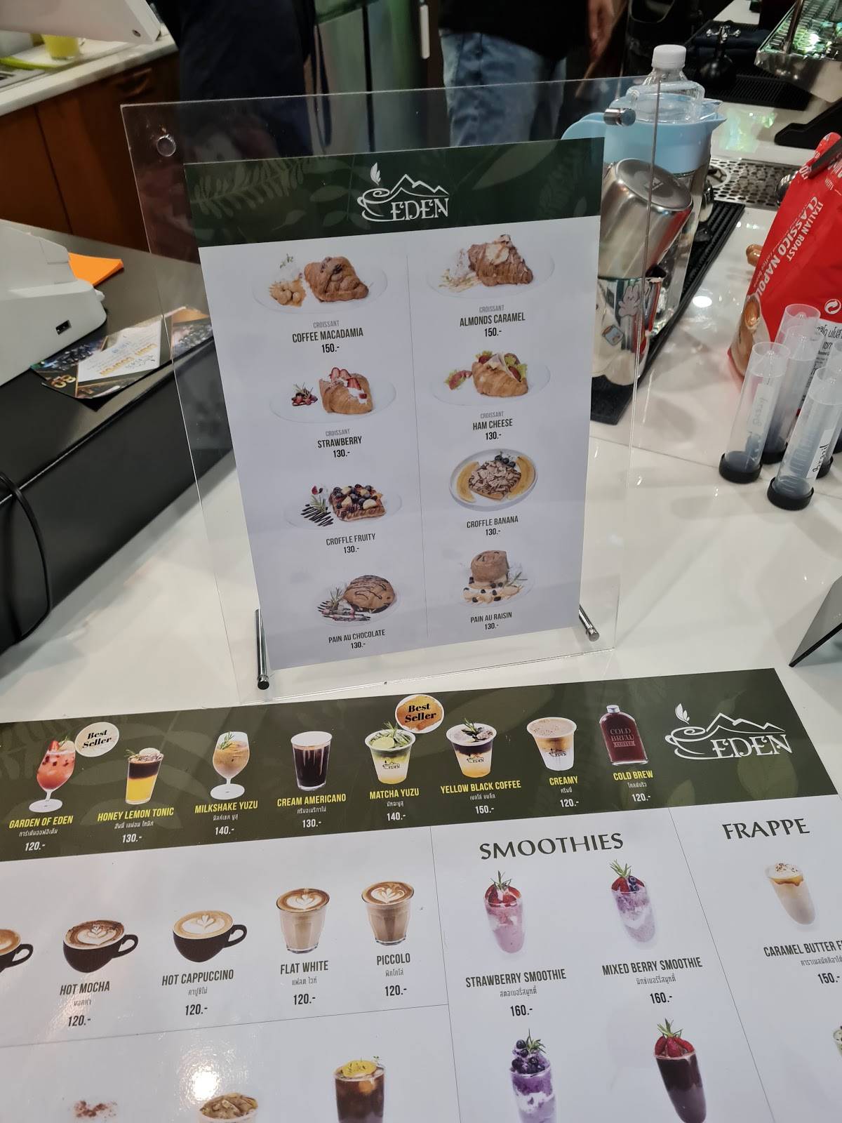Menu at EDEN Cafe, Nakhon Sawan