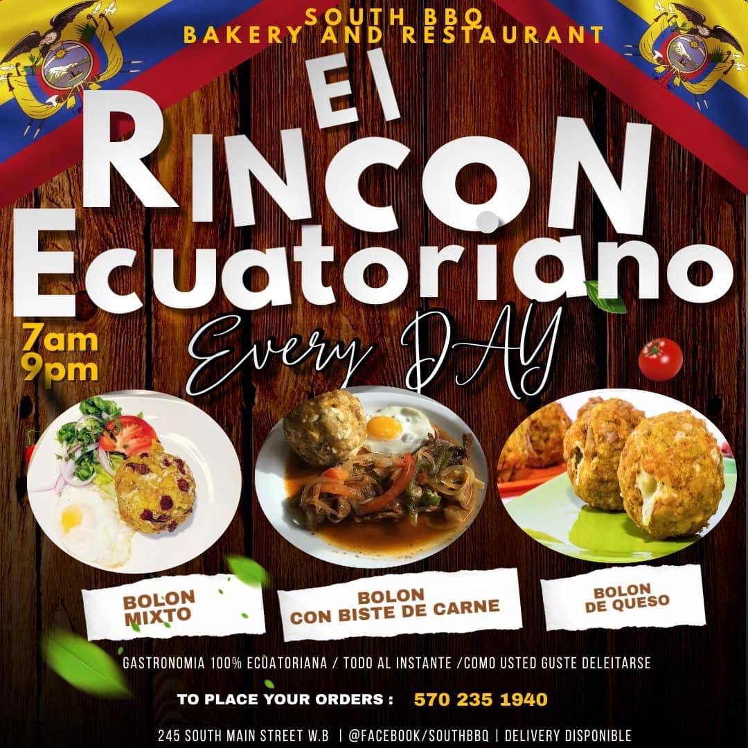 Menu at EL Rincon Ecuatoriano South BBQ, Wilkes-Barre