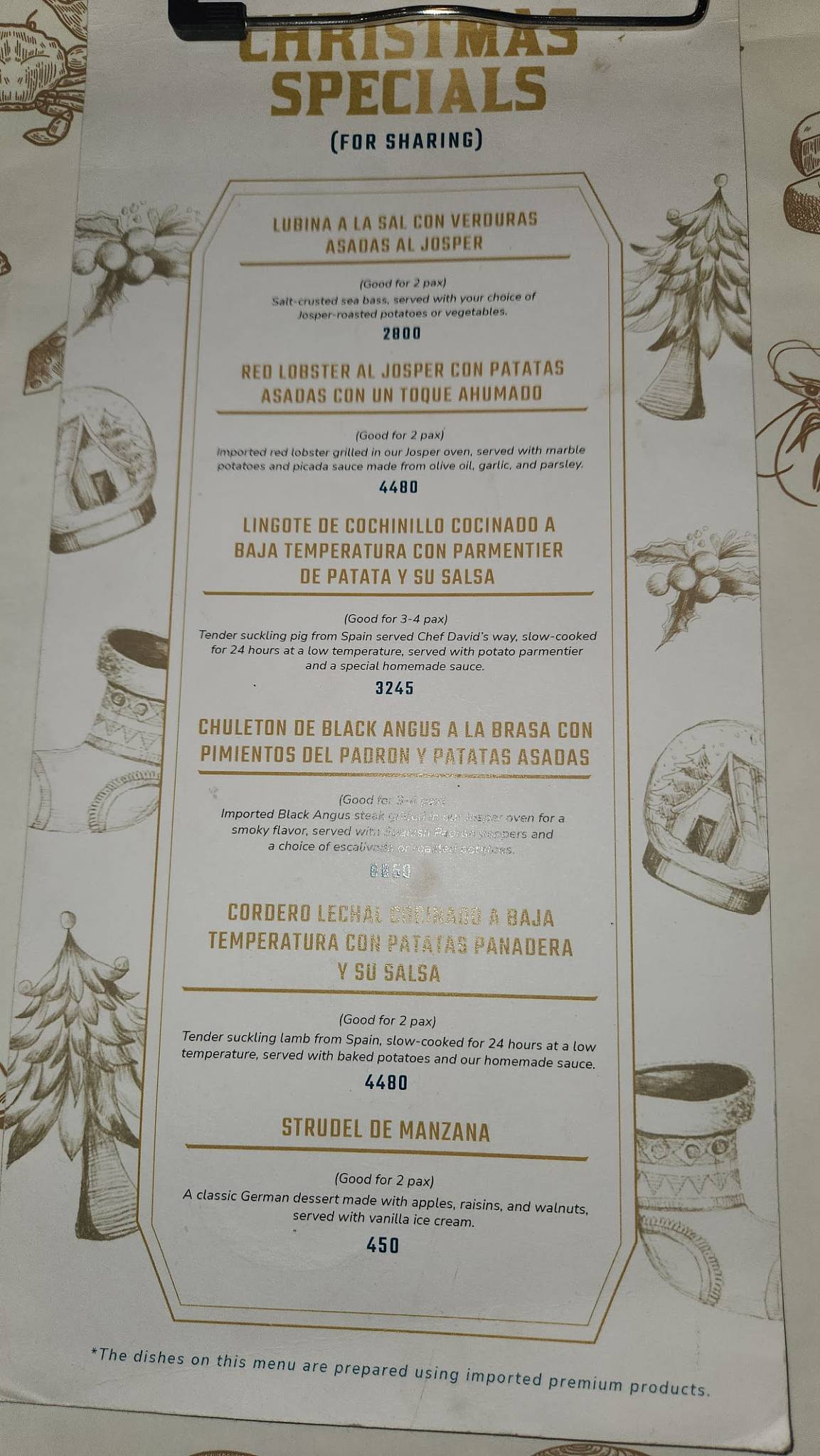 Menu at El Born BGC restaurant, Taguig