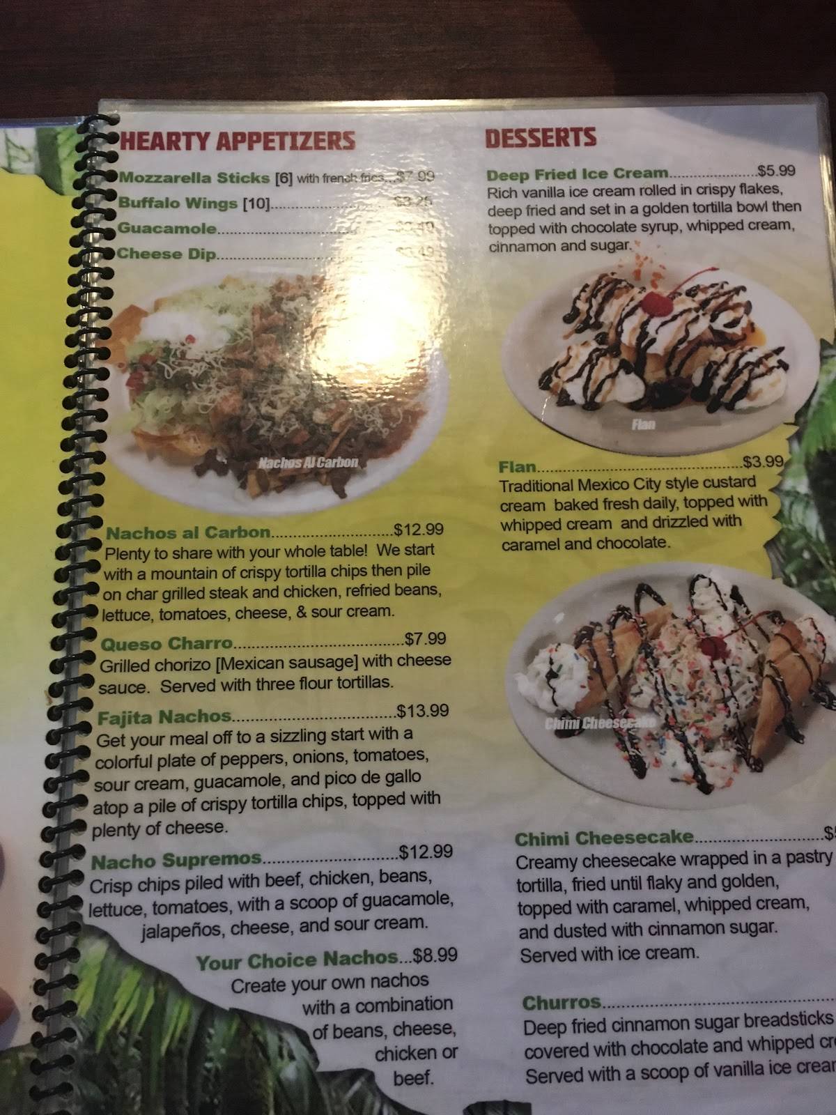 Menu at El Burrito Feliz restaurant, Fremont