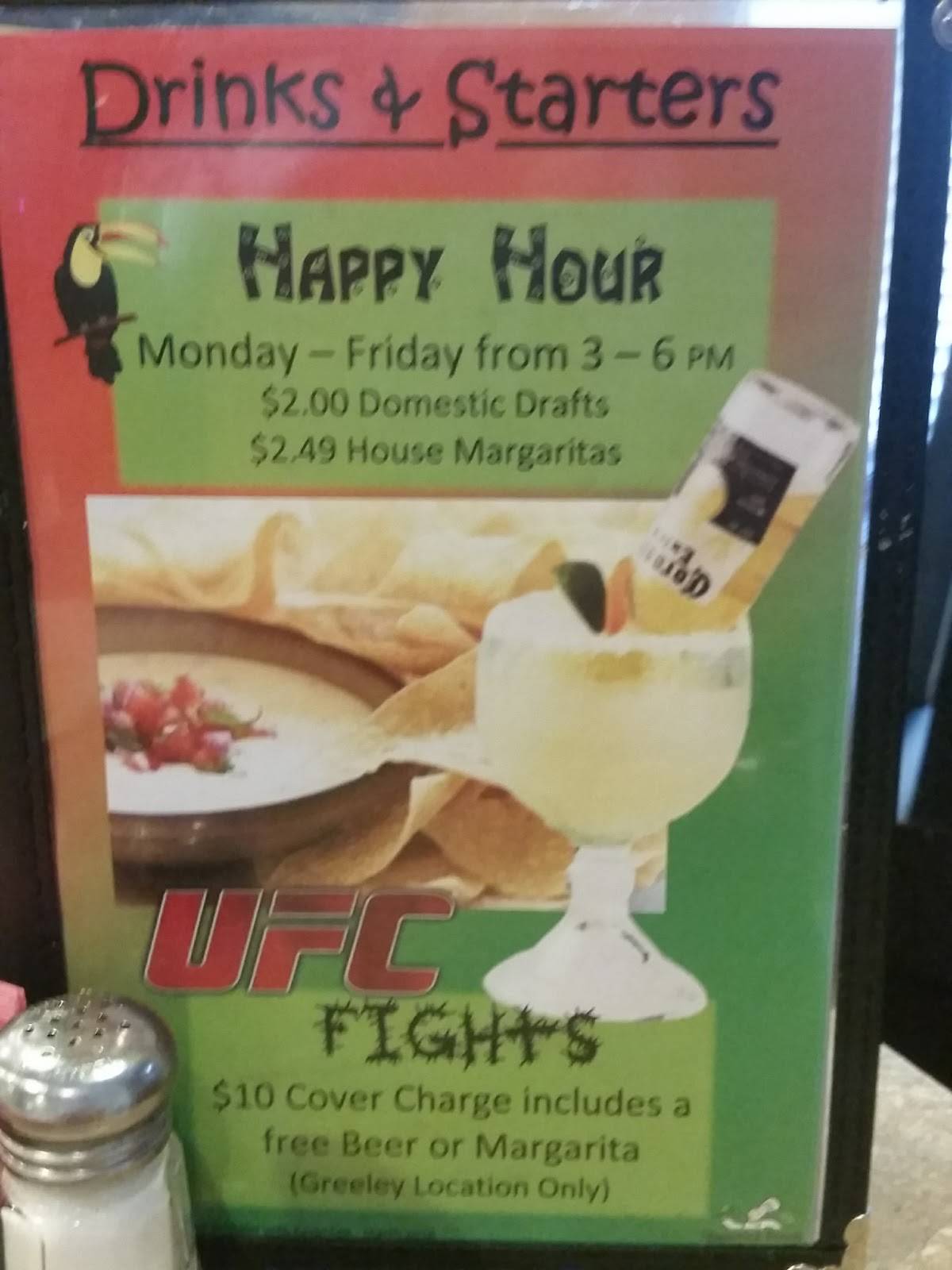 Menu at El Cielo restaurant, Loveland