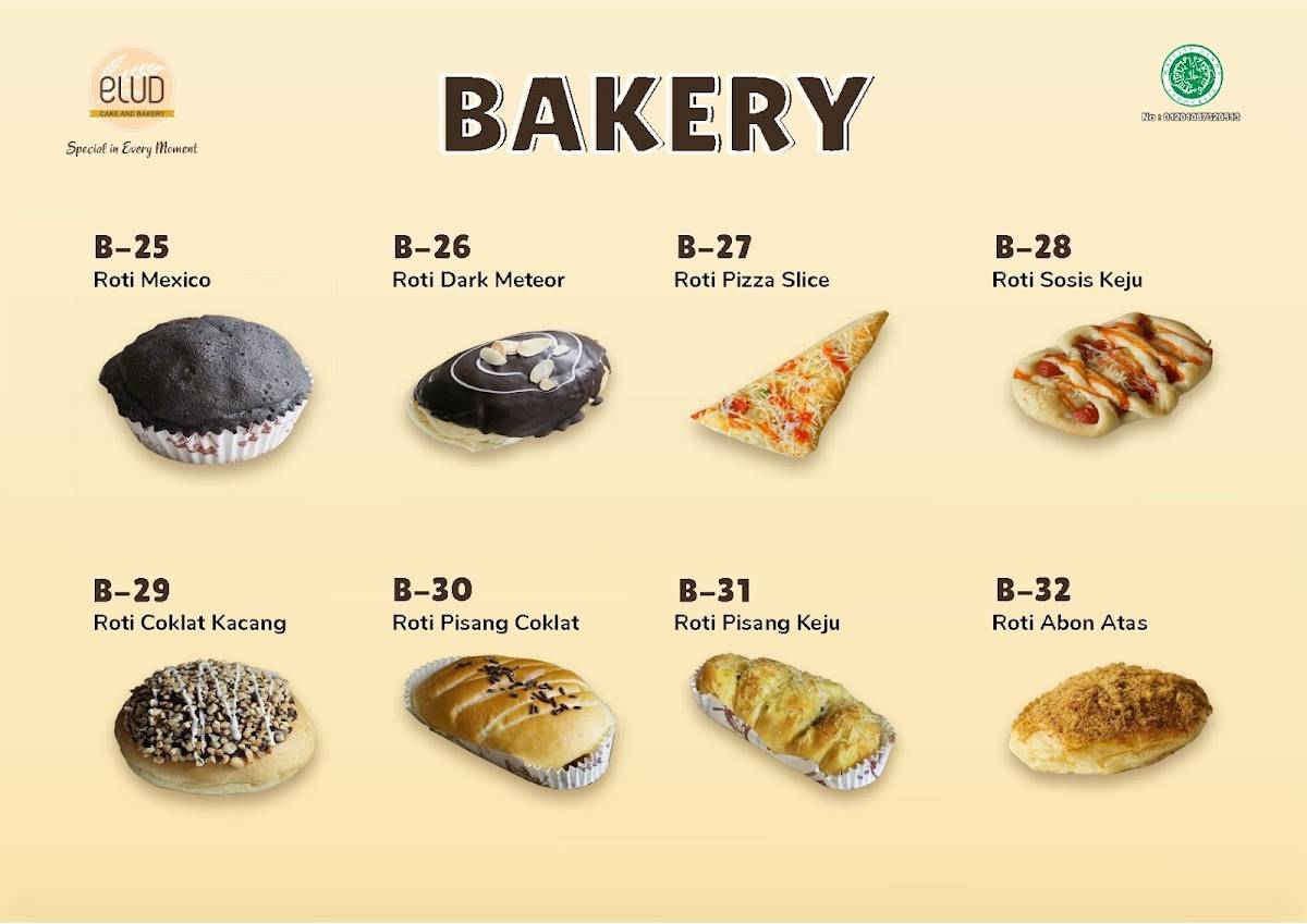 Carta de Elud Cake & Bakery Lamaran, Karawang