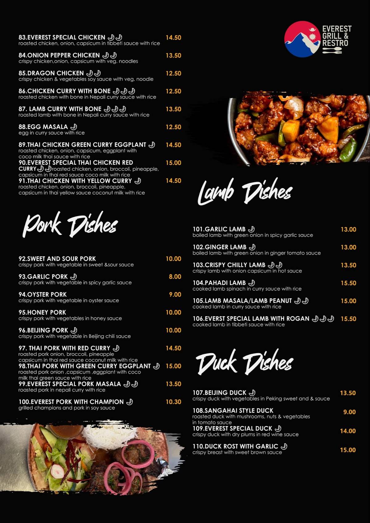 Menu at Everest Grill & Restro restaurant, Tallinn