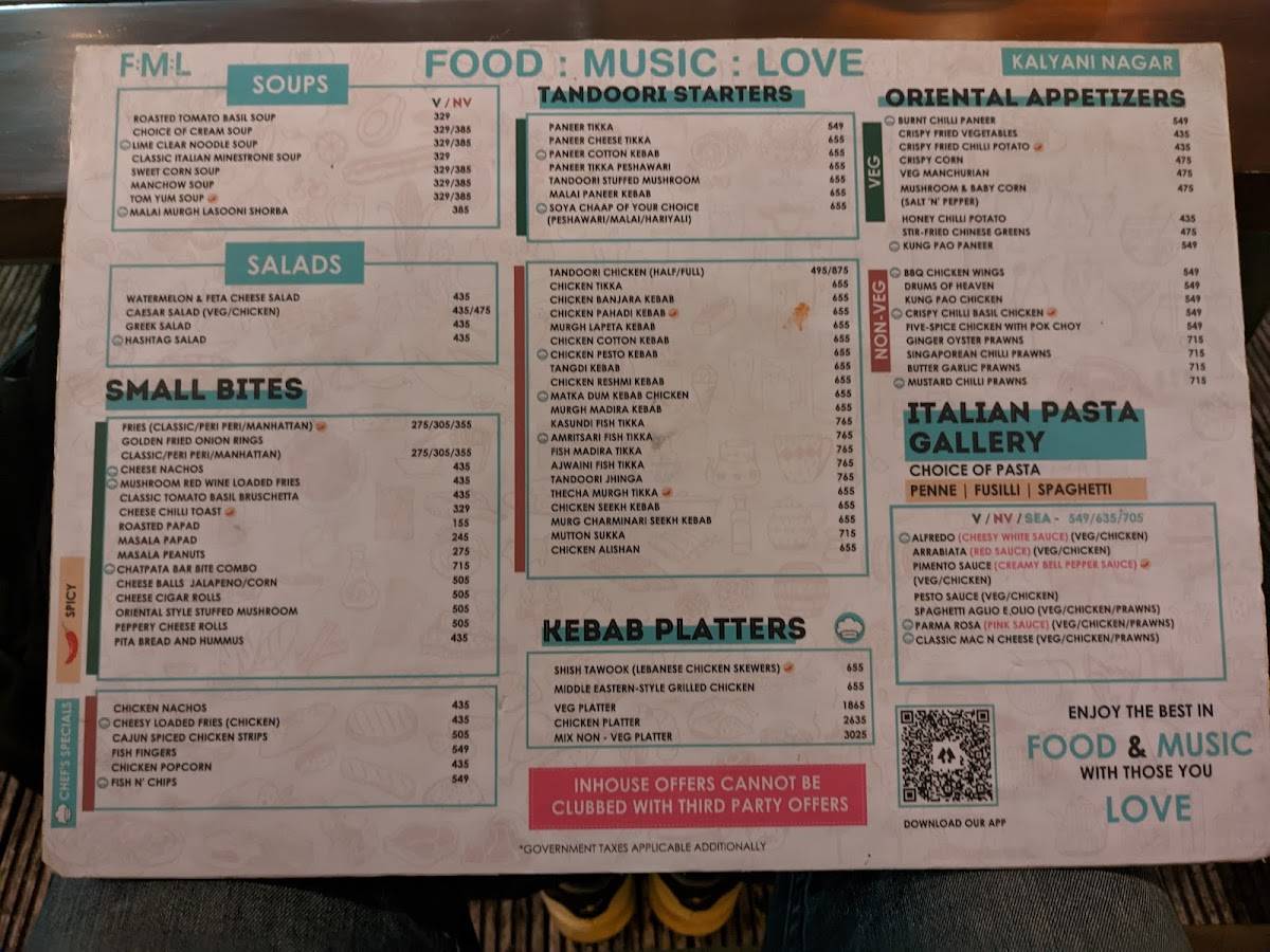 Menu at FML- Food Music Love (Kalyani Nagar), Pune, Rooftop