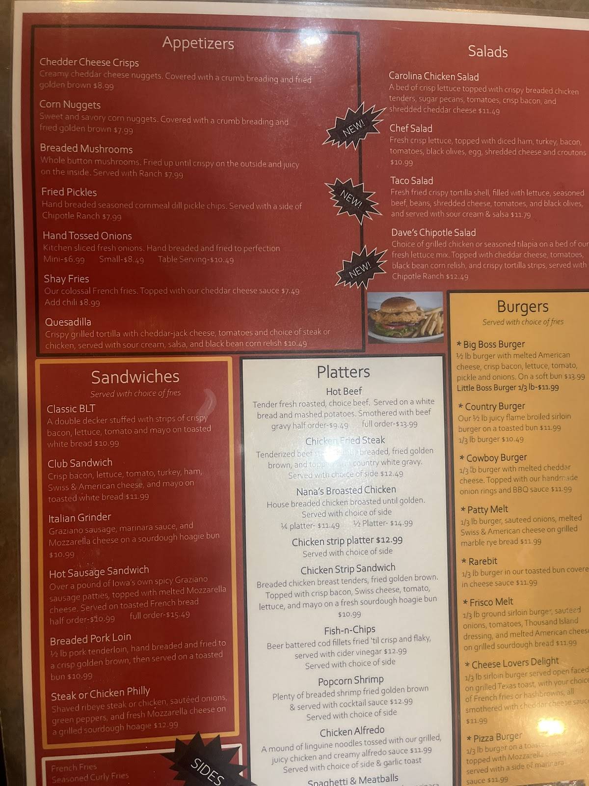 Menu at Family Table Diner restaurant, Osceola
