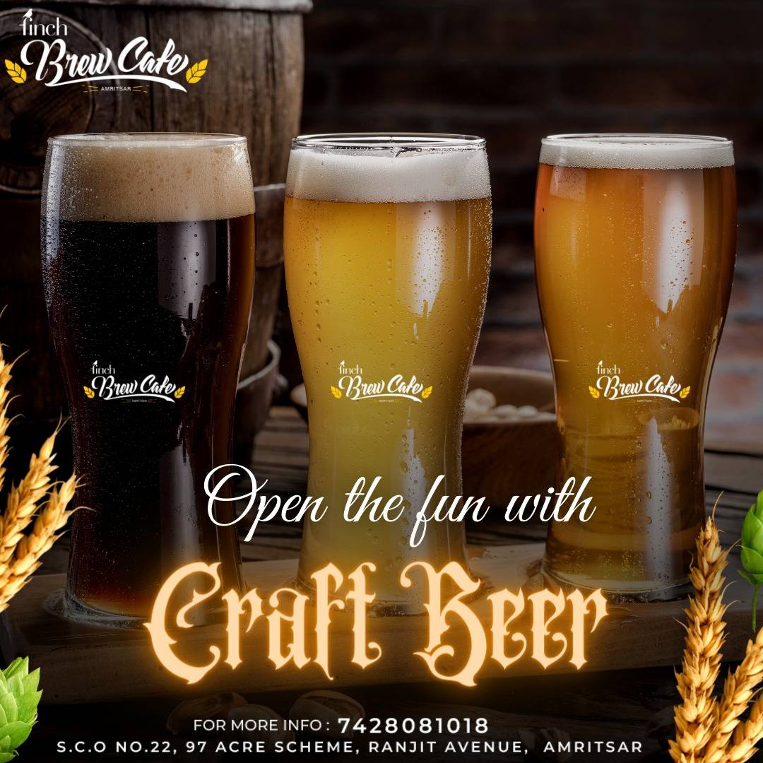 Menu at Finch Brew Cafe, Amritsar