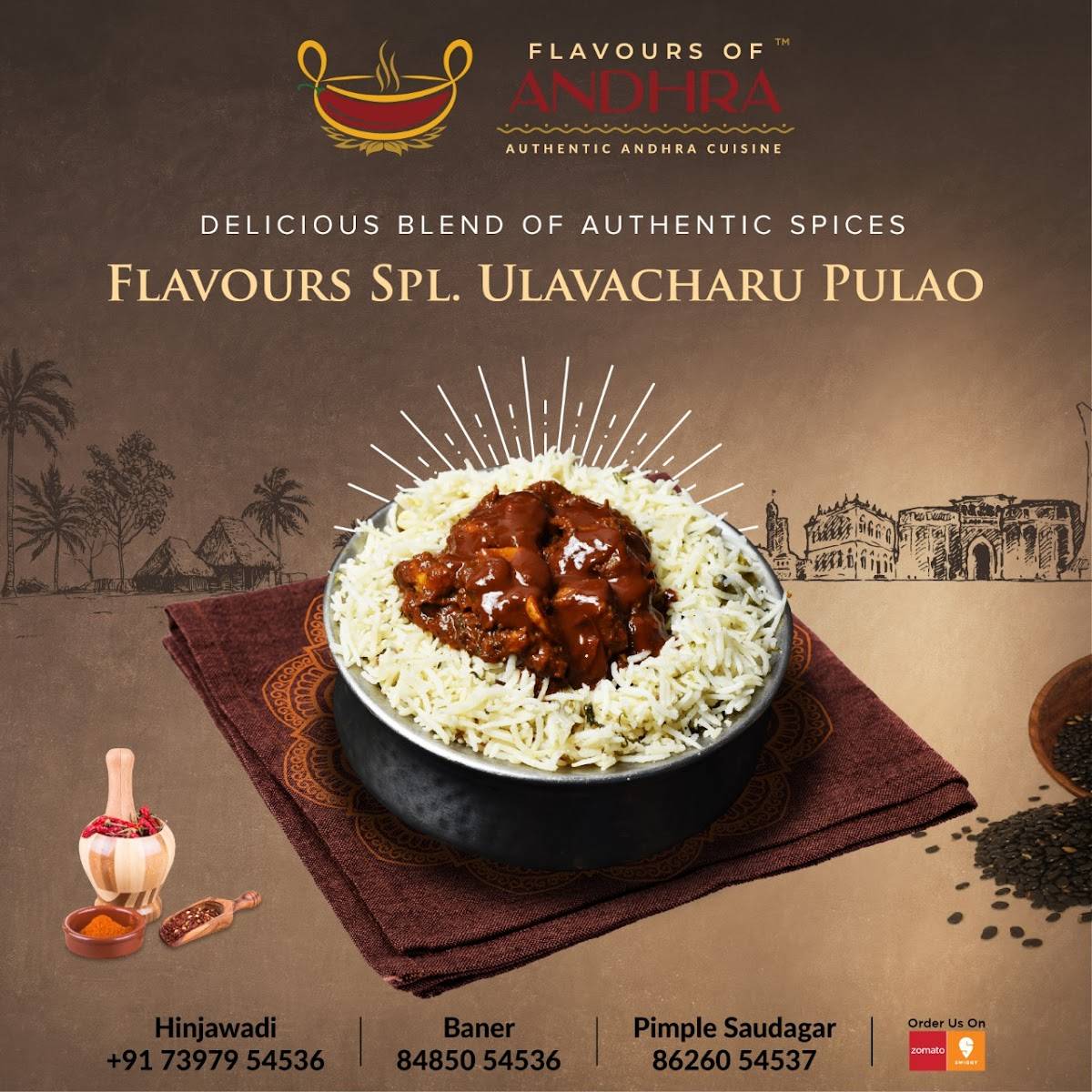 Menu at Flavours of Andhra, Pune, near