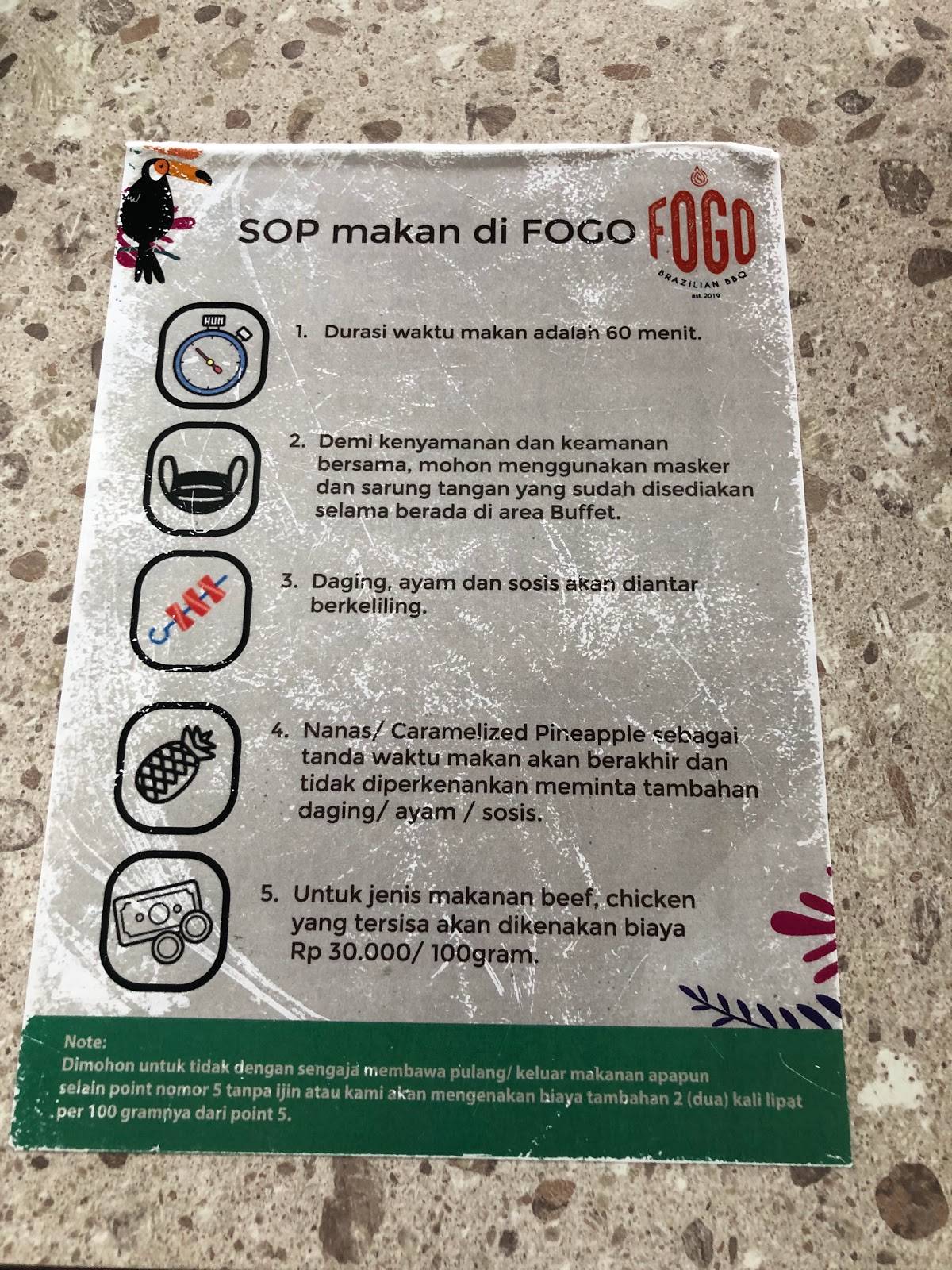 Menu at Fogo Brazilian BBQ - Alam Sutera, South Tangerang