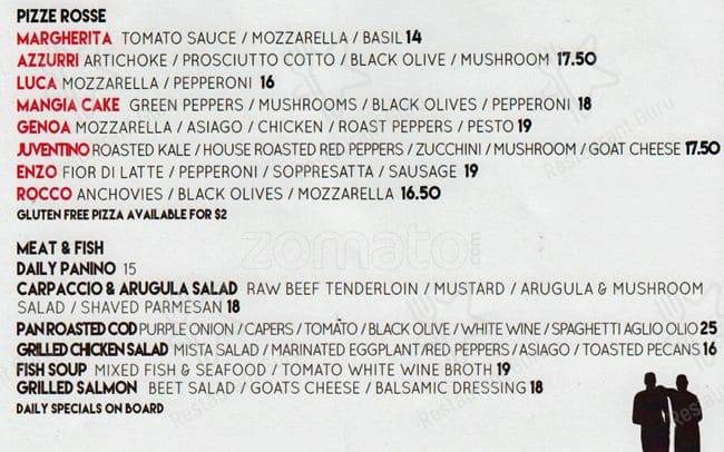 Menu at Fratelli Kanata restaurant, Ottawa, 499 Terry Fox Dr