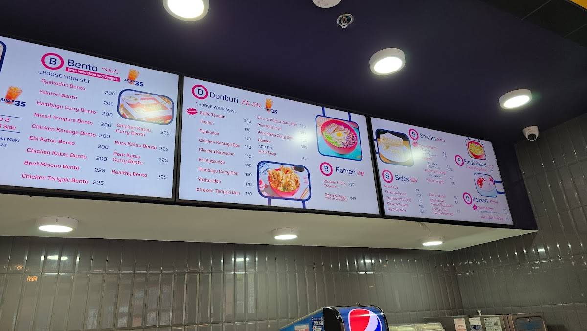Menu at Go Bento restaurant, Taguig
