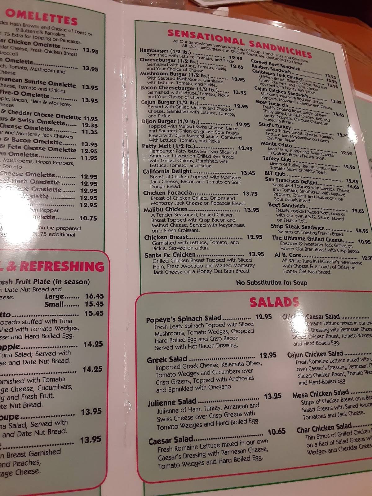 Menu at Golden Griddle Pancake House restaurant, Evergreen Park