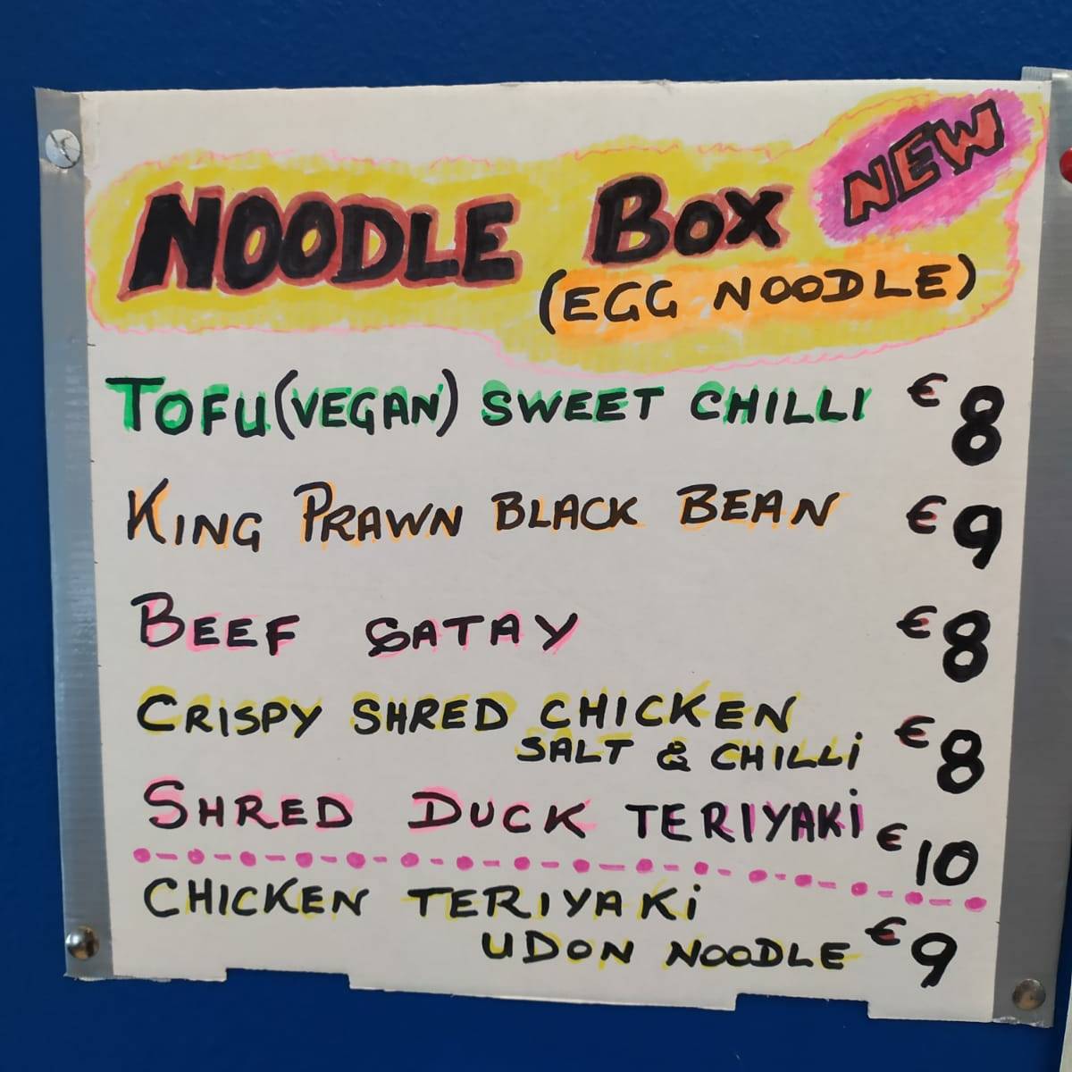 Menu at Golden Village Takeaway restaurant, Newtown Mount Kennedy