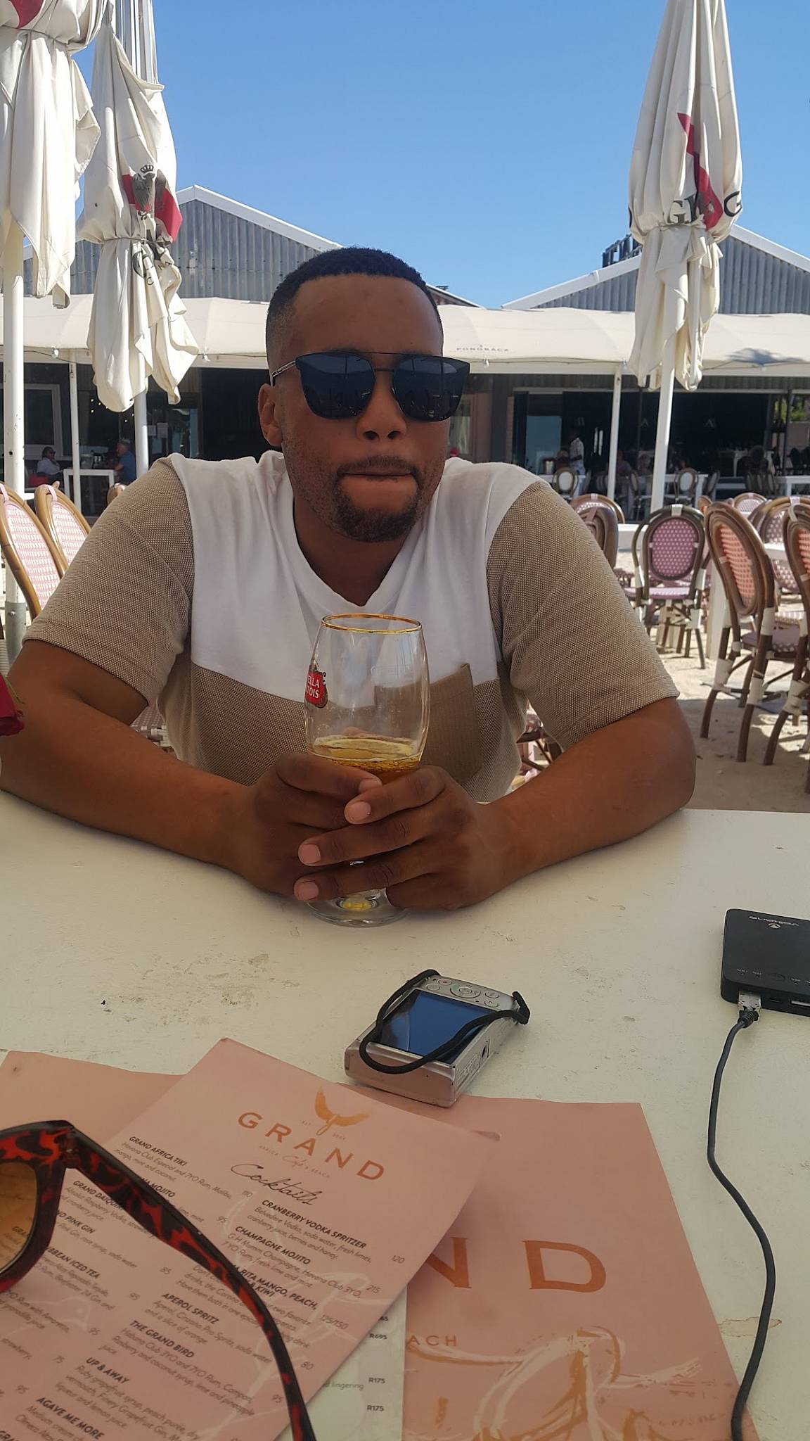Menu at Grand Africa Café & Beach restaurant, Cape Town