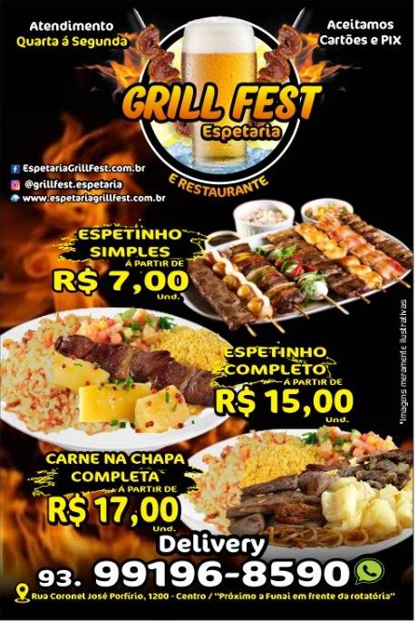 Menu at GrillFest Espetaria & Restaurante, Altamira