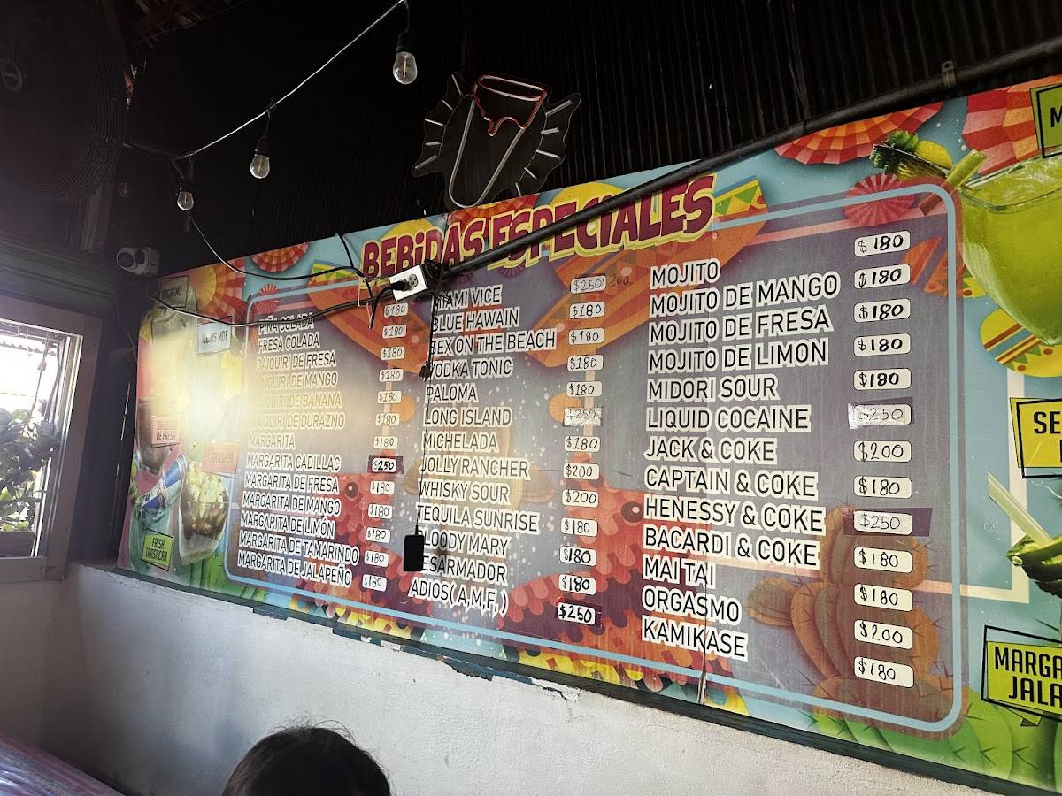 Menu at Guss Tacos restaurant, Cabo San Lucas, Blvd Lazaro Cardenas ...