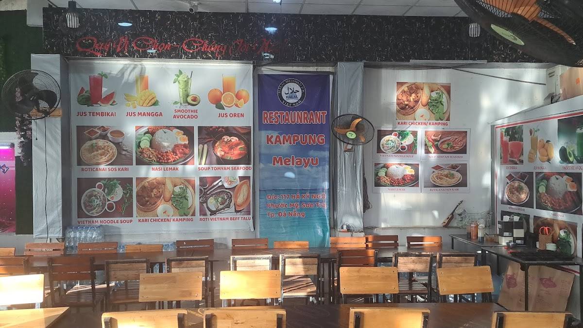 Menu at Halal Food kampung melayu restaurant, Da Nang