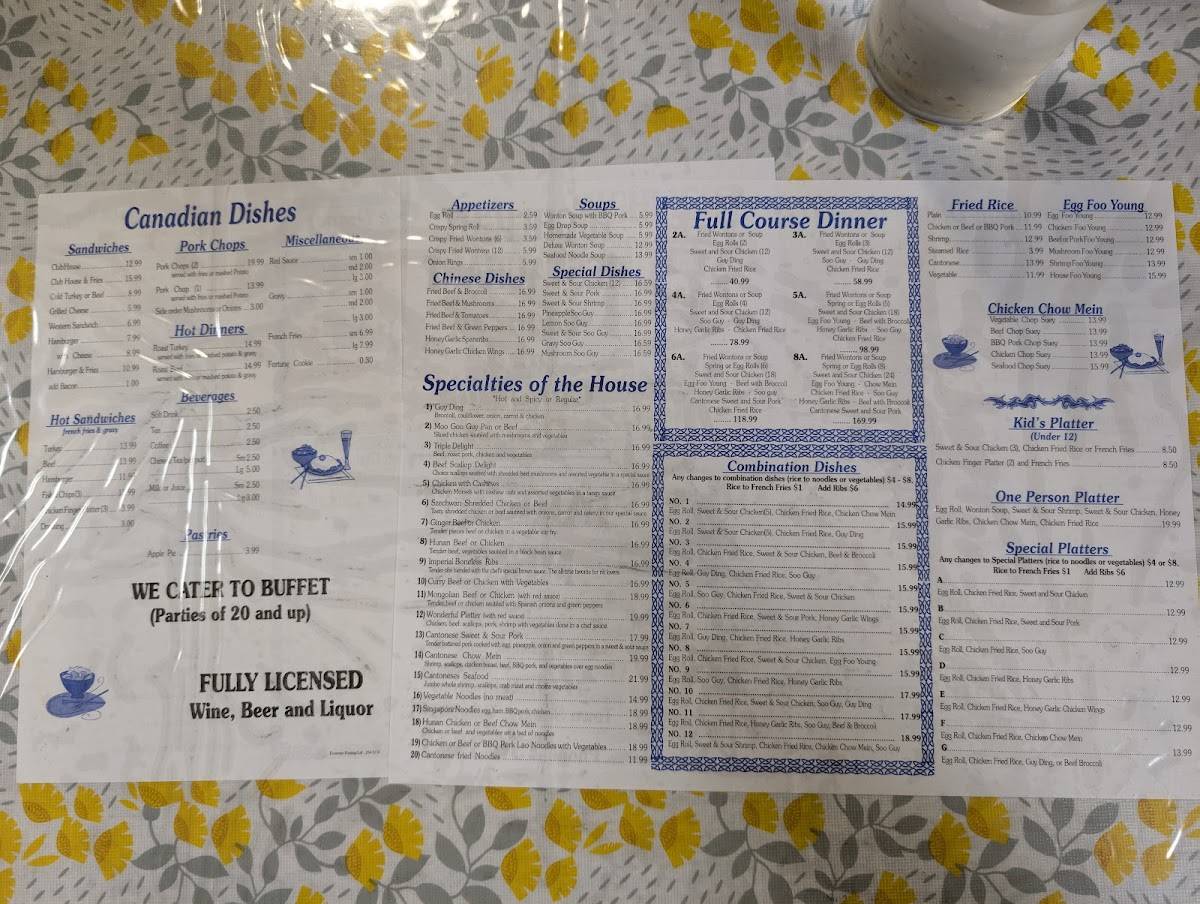 Menu at Highlight Restaurant, Gander