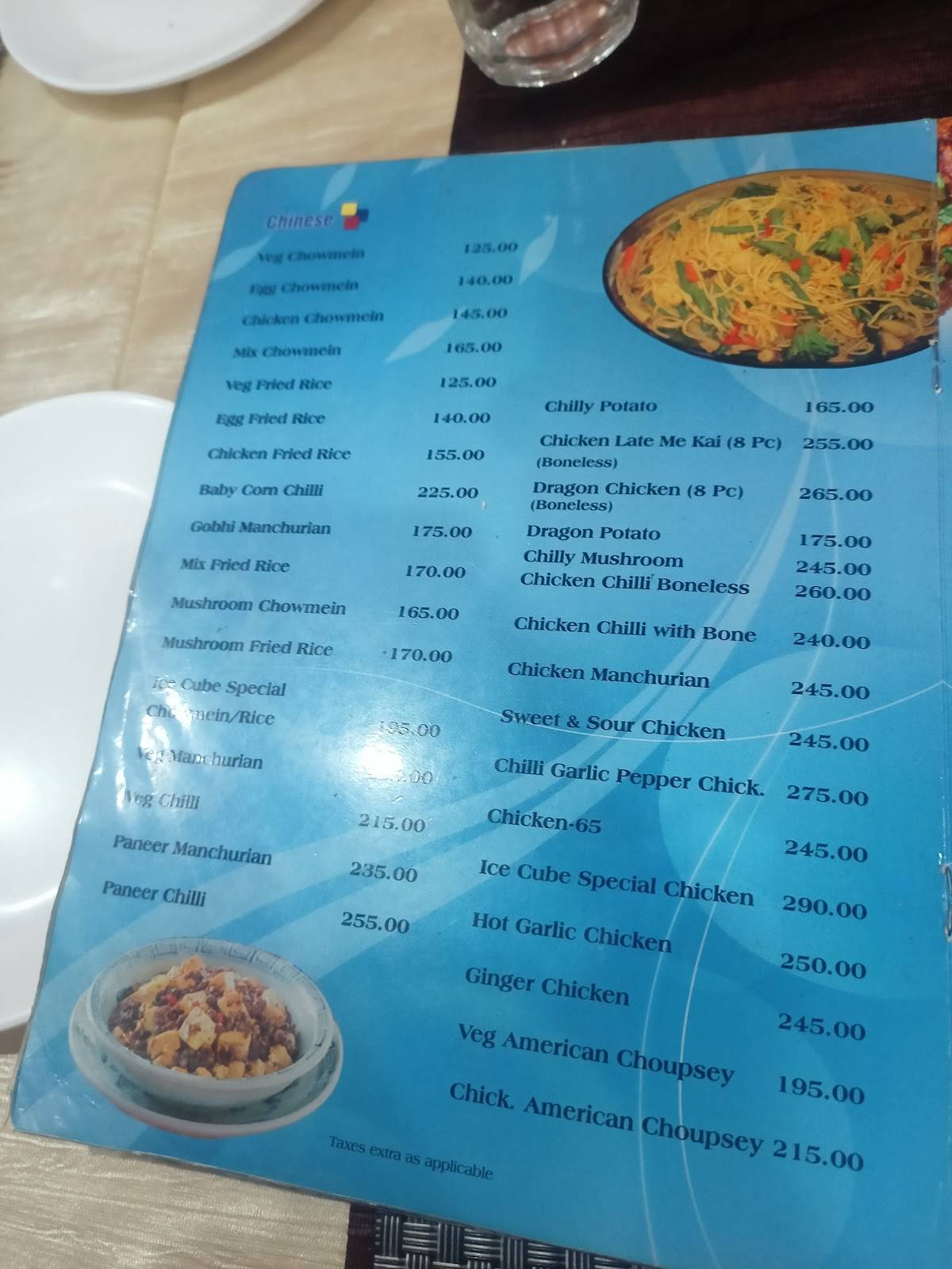 Menu at ICE CUBE RESTAURANT, Aurangabad