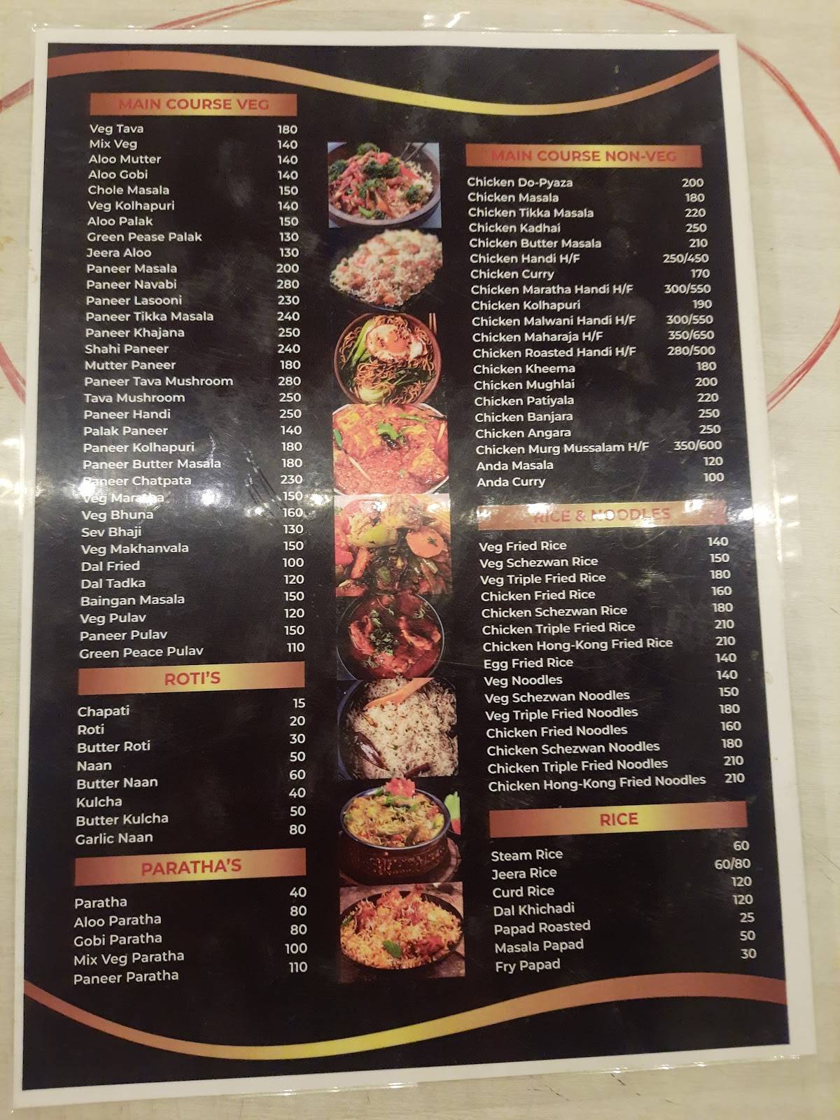 Menu at Indian kitchen Culture, Pune