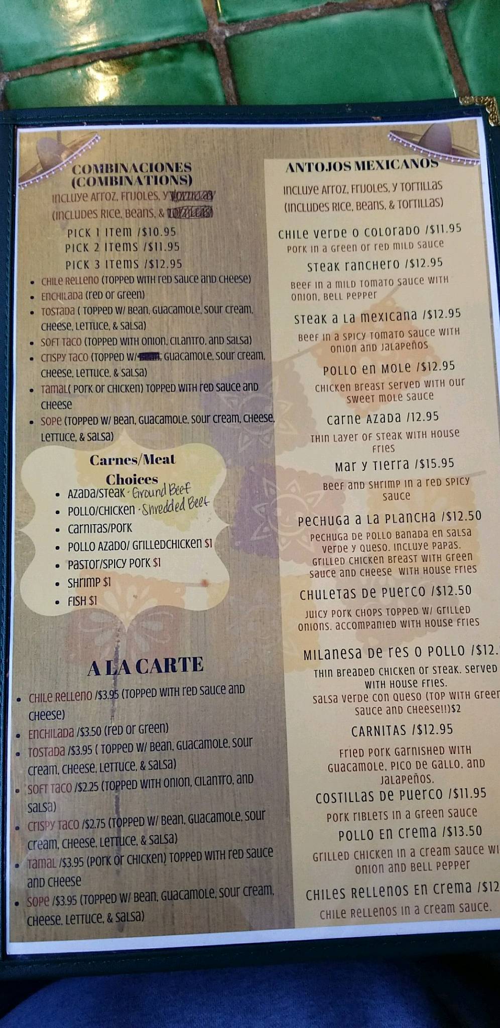 Menu at Isabella's Bar & Grill, Atwater