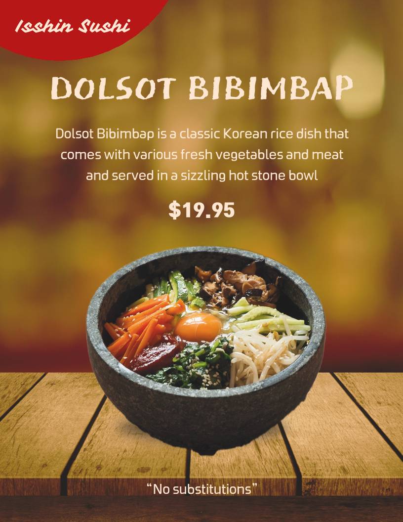Menu at Isshin Sushi restaurant, Surrey, BC-10 #104