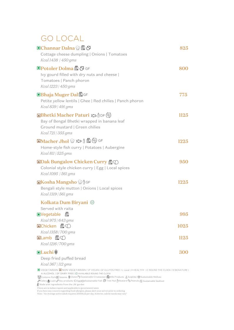 Menu at JW KITCHEN, Kolkata, 4A