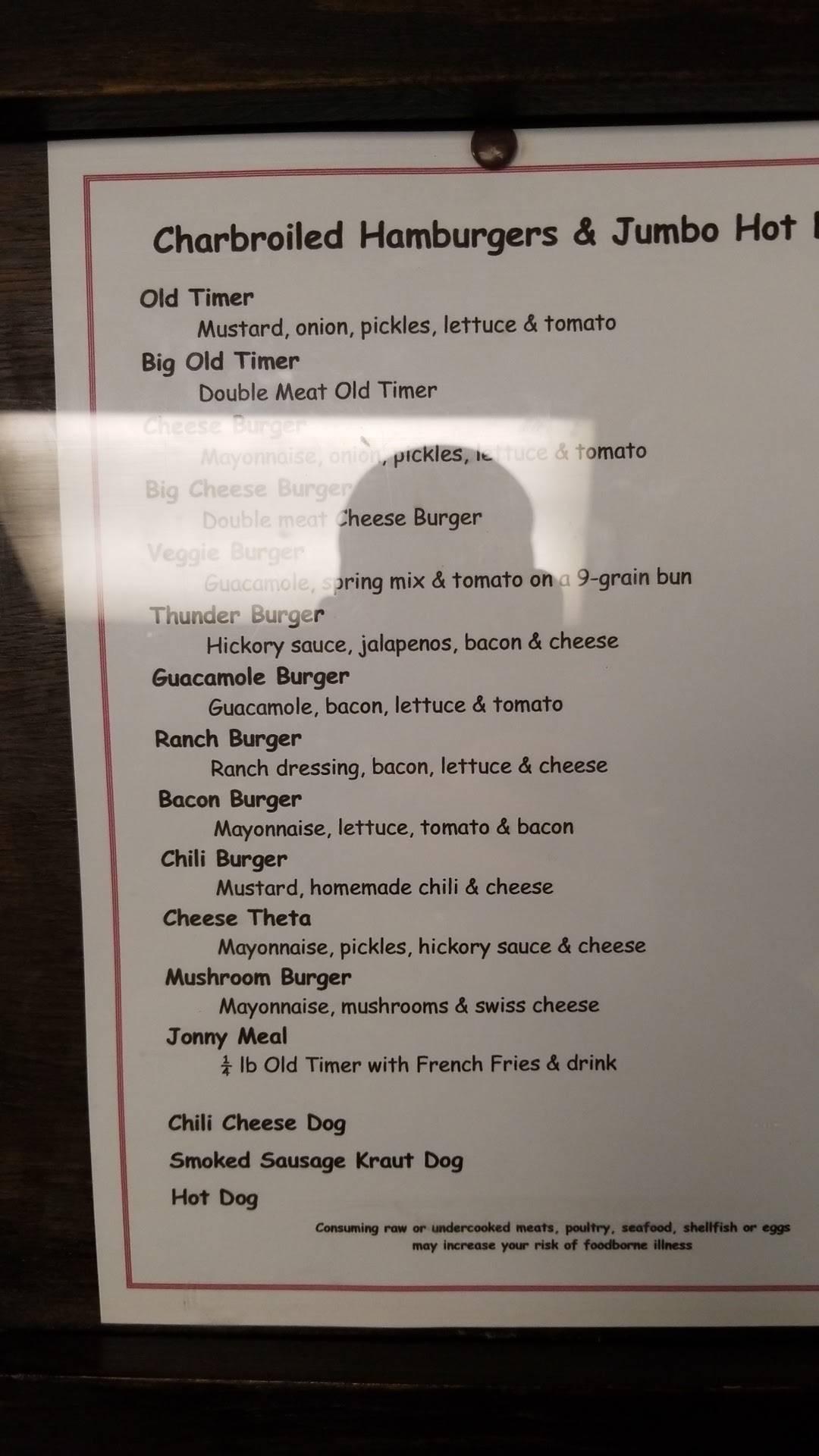 Menu at Jonny's At Oak Tree restaurant, Duncan