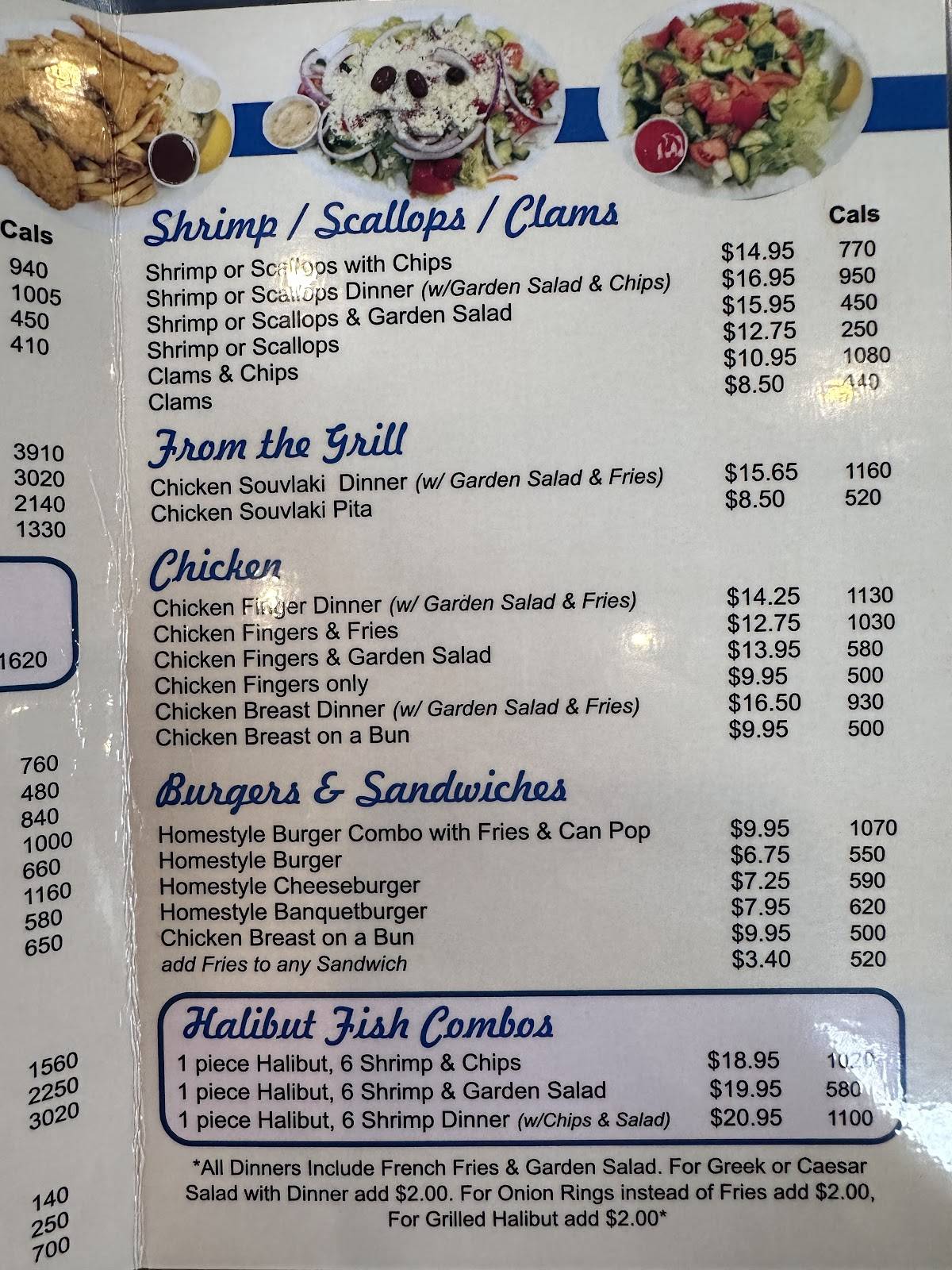 Menu at Joy's Fish & Chips restaurant, Whitchurch-Stouffville