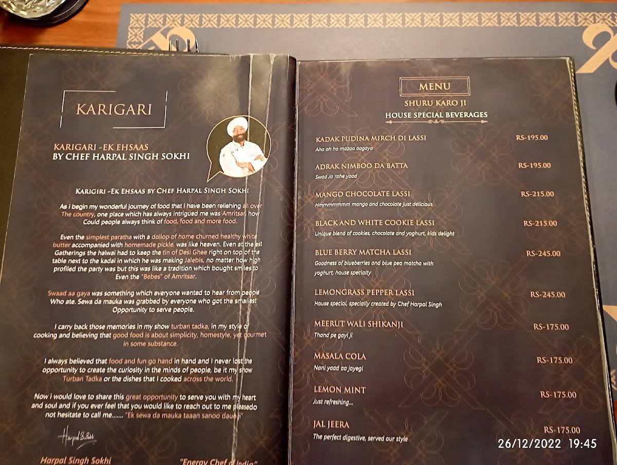 Menu at Karigari, Noida, Shop no. 4