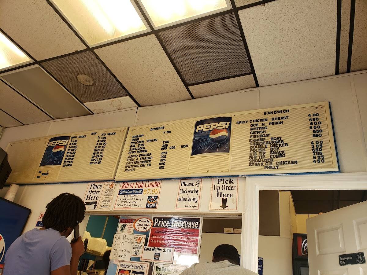 Menu at Kim's Wings restaurant, Euclid, Lakeshore Blvd
