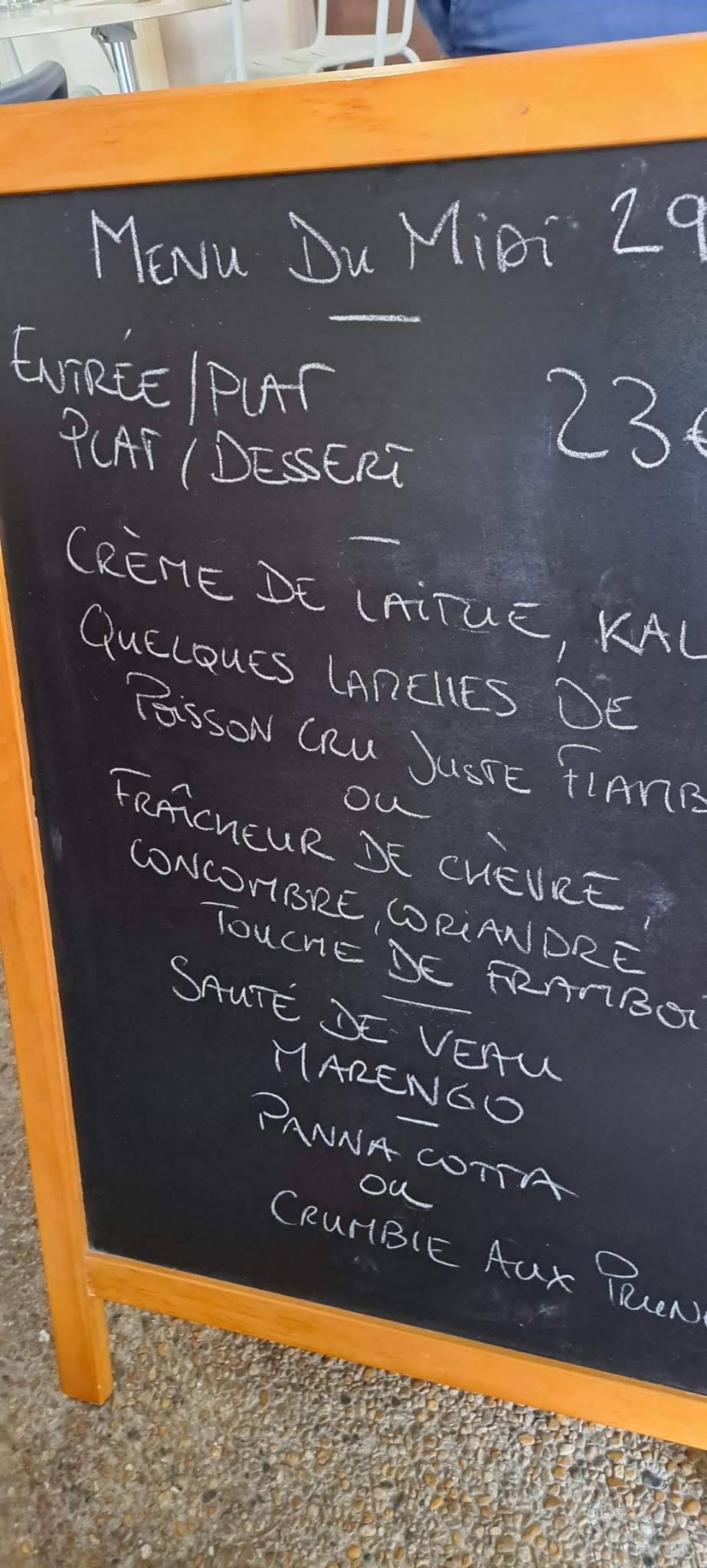 Menu at Restaurant La Fourchette, Buis-les-Baronnies