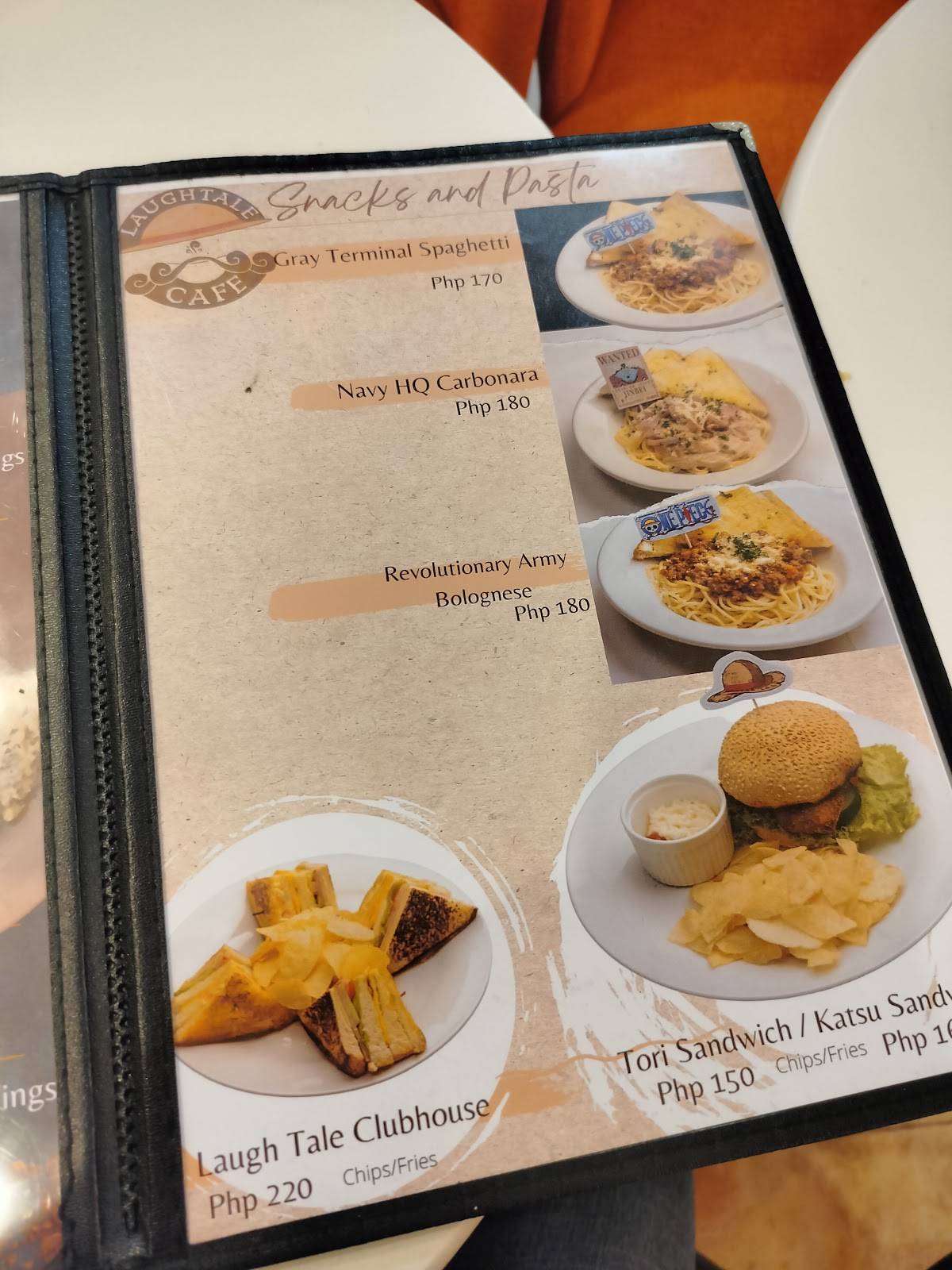 Menu at Laugh tale Cafè, San Pablo City