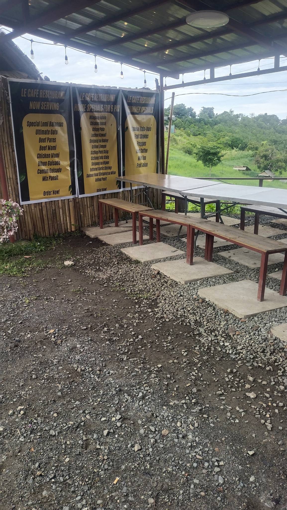Menu at Le Cafe Restaurant, Tanay