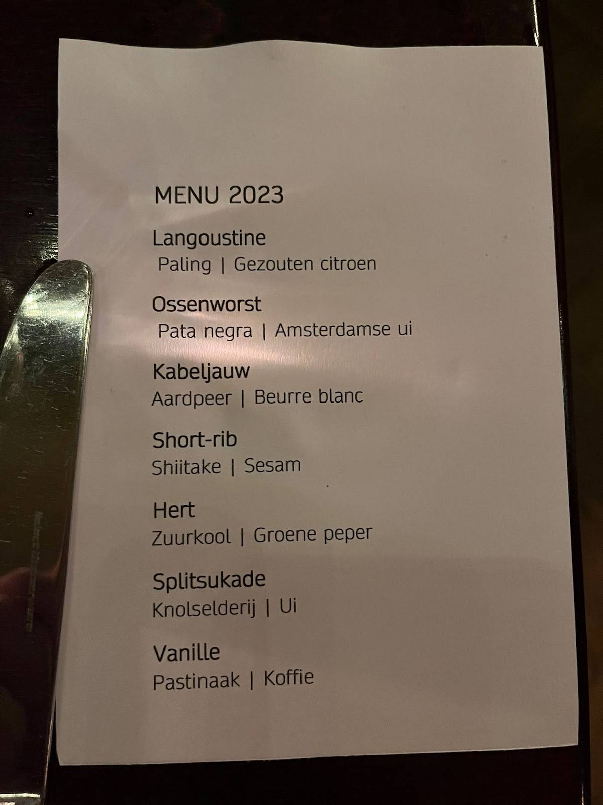 Menu at Restaurant Loca, Arnhem